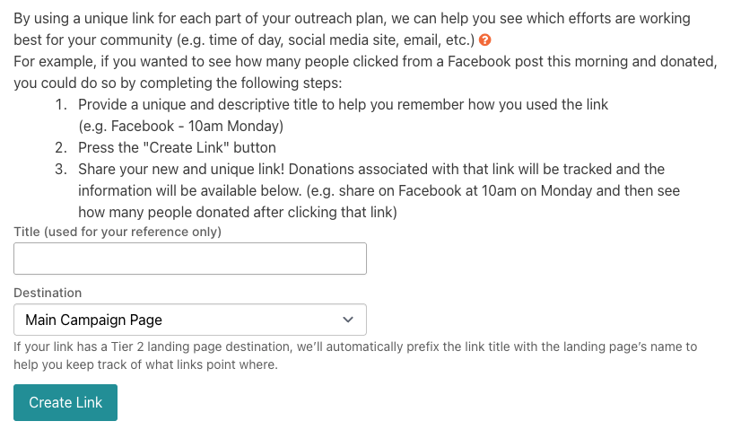 All About Unique Tracking Links – GiveCampus University