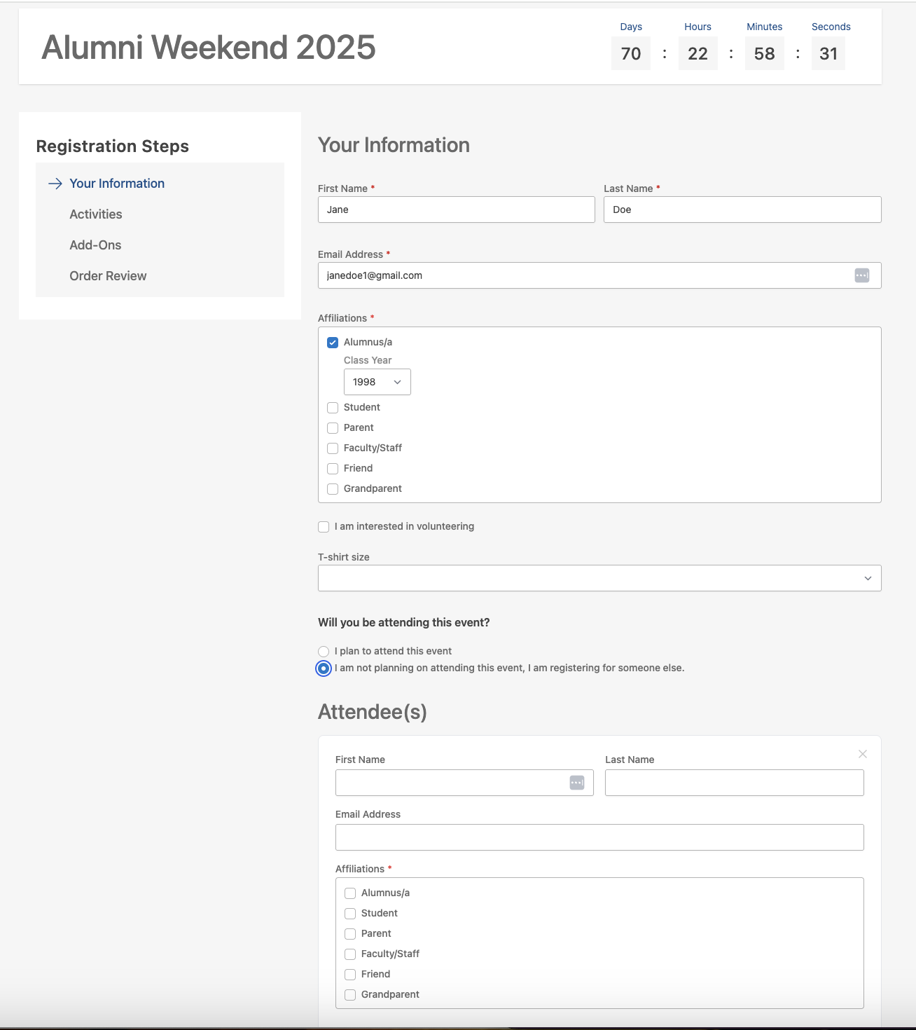 GC Events - Improved Registration Flow – GiveCampus University